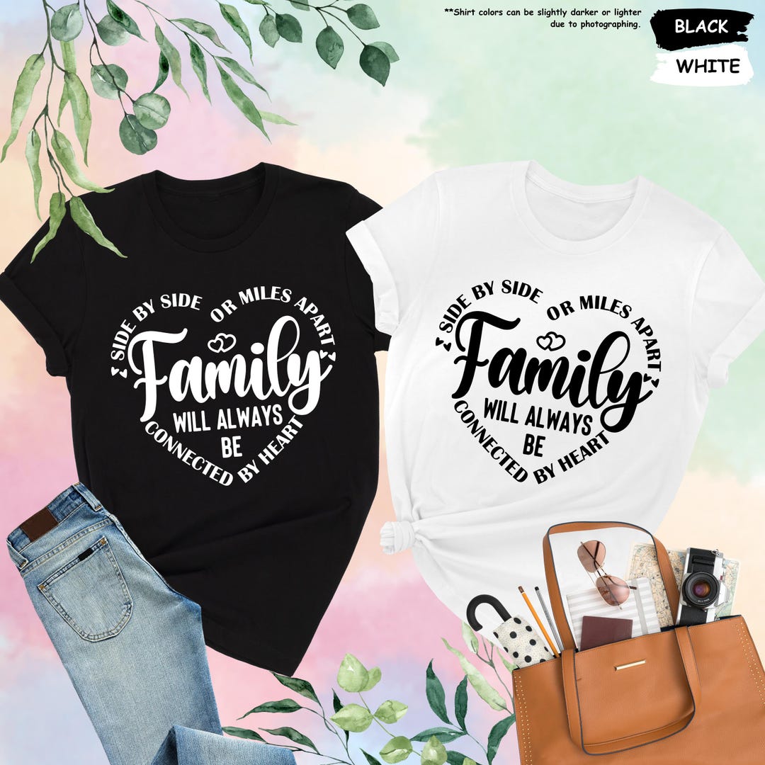Side by Side Family Heart Shirt, Family Reunion Shirt, Matching Family ...