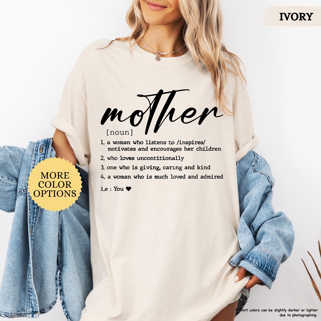 Comfort Colors Mother Noun Shirt, Mother Definition Shirt, Mothers Day ...