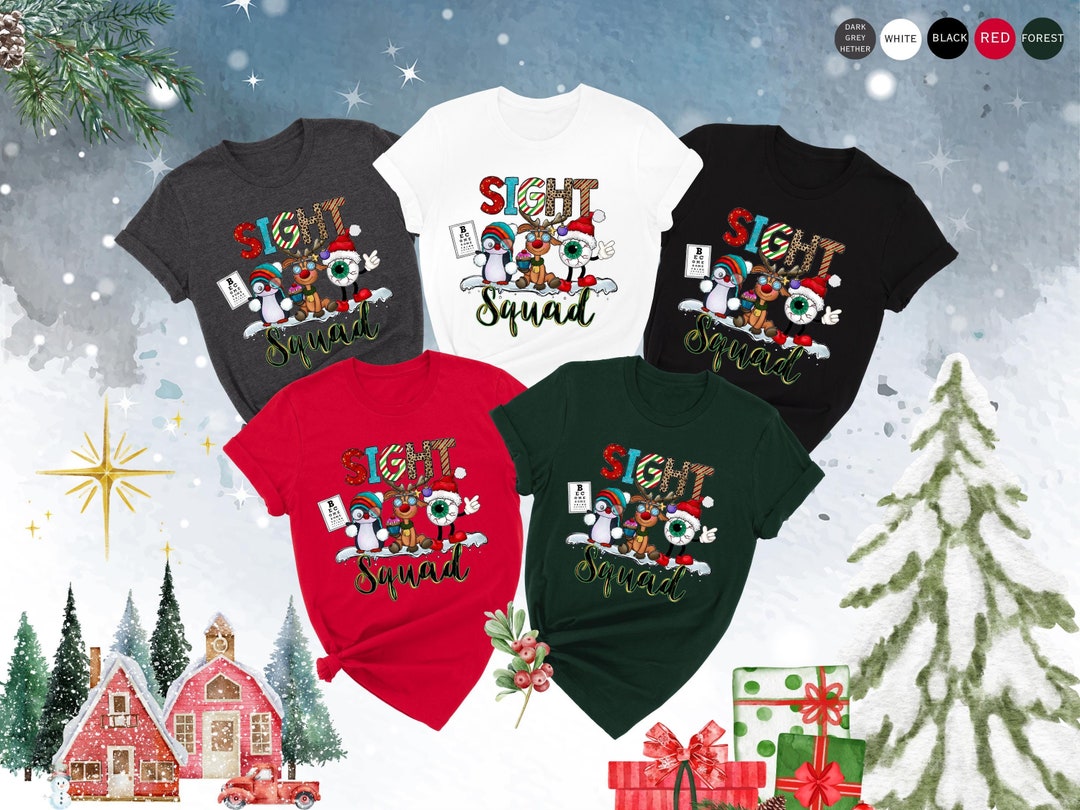 Sight Squad Christmas Shirt, Optometry Christmas Shirt, Optometrist ...