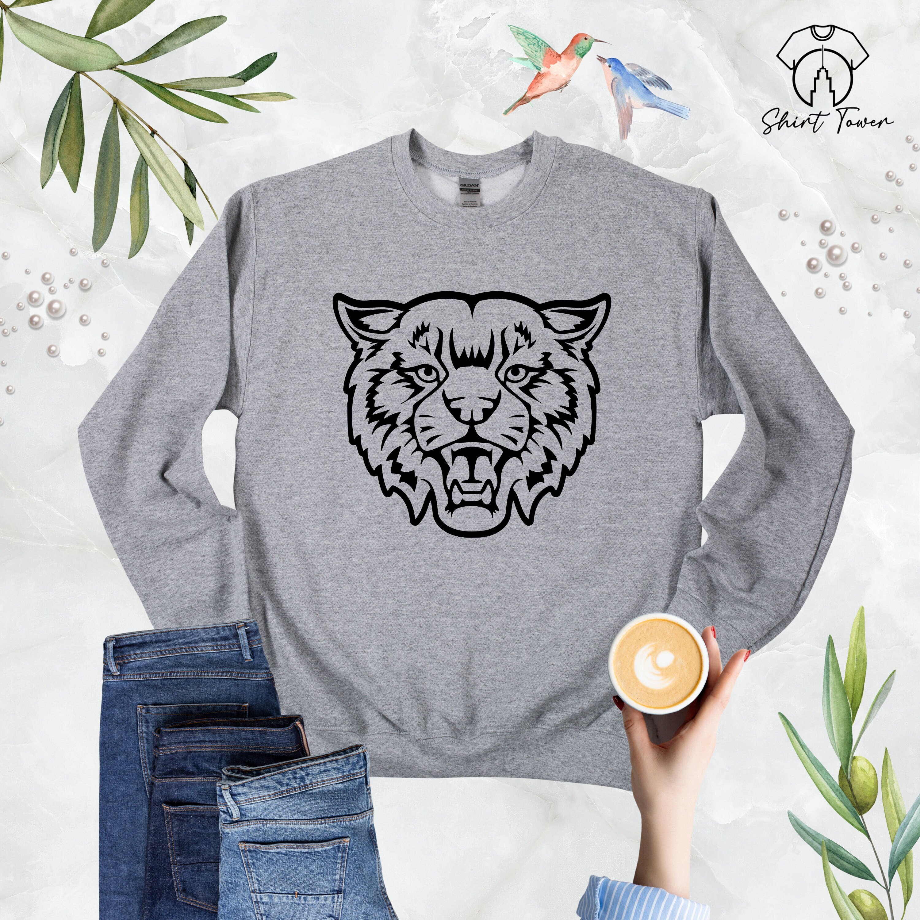Wildcat Sweatshirt, Team Mascot Sweatshirt, Wildcat School Spirit ...