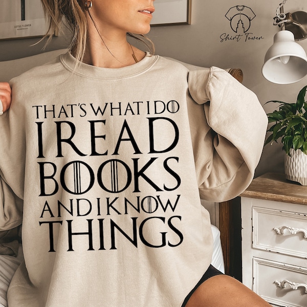 I Read Books Drink Tea and Know Things - Etsy