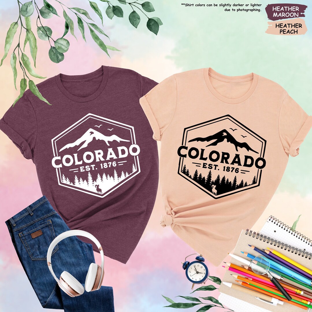 Colorado Est 1876 Shirt, Colorado Rocky Mountain Shirt, Forest Shirt ...