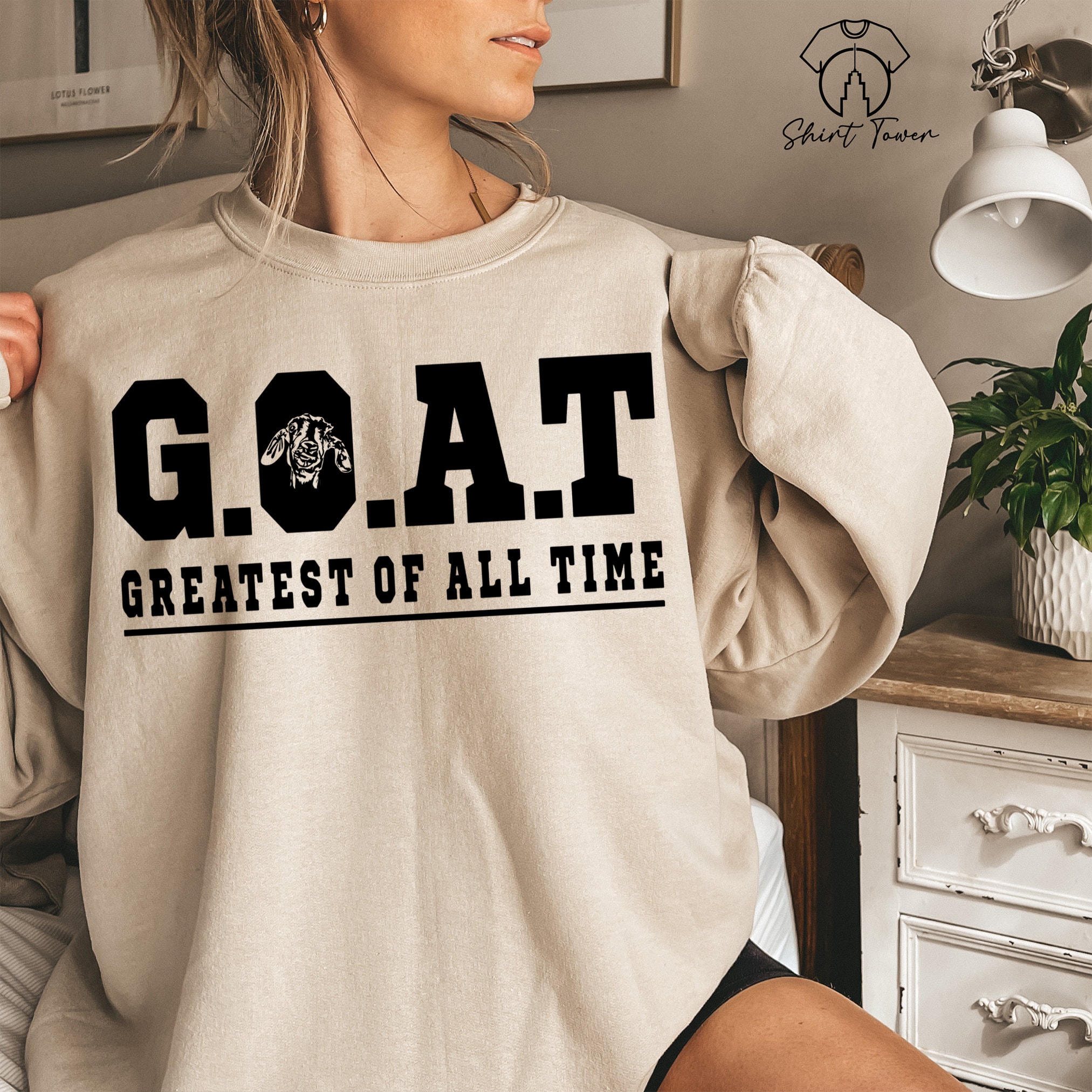 Goat Sweatshirt, the Greatest of All Time, Goat Sweater, Goat Gifts ...