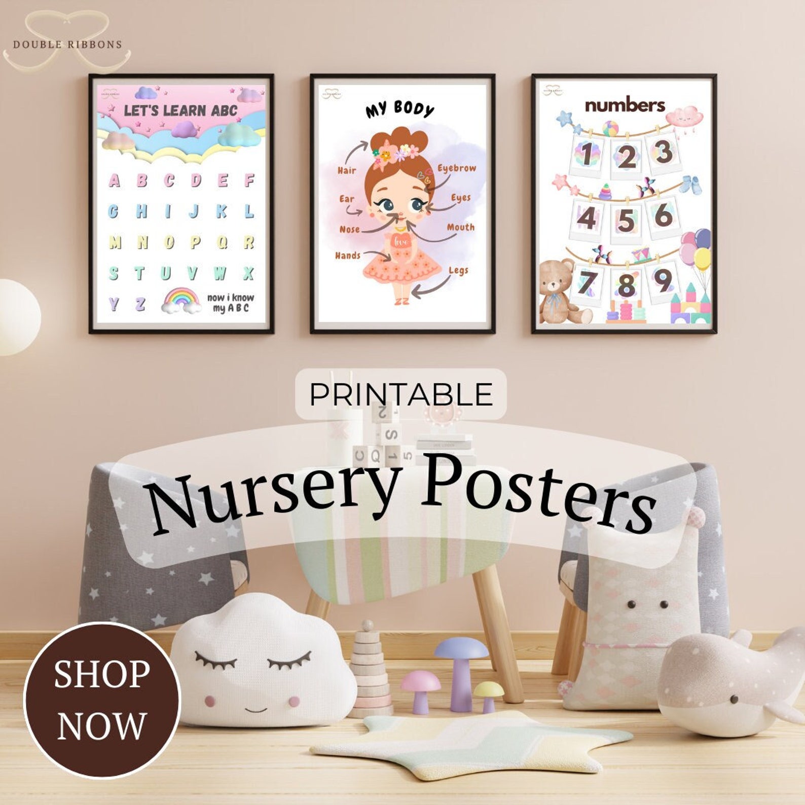 11 Baby Educational Posters, Nursery Decor, Babies, Toddlers, Kids ...