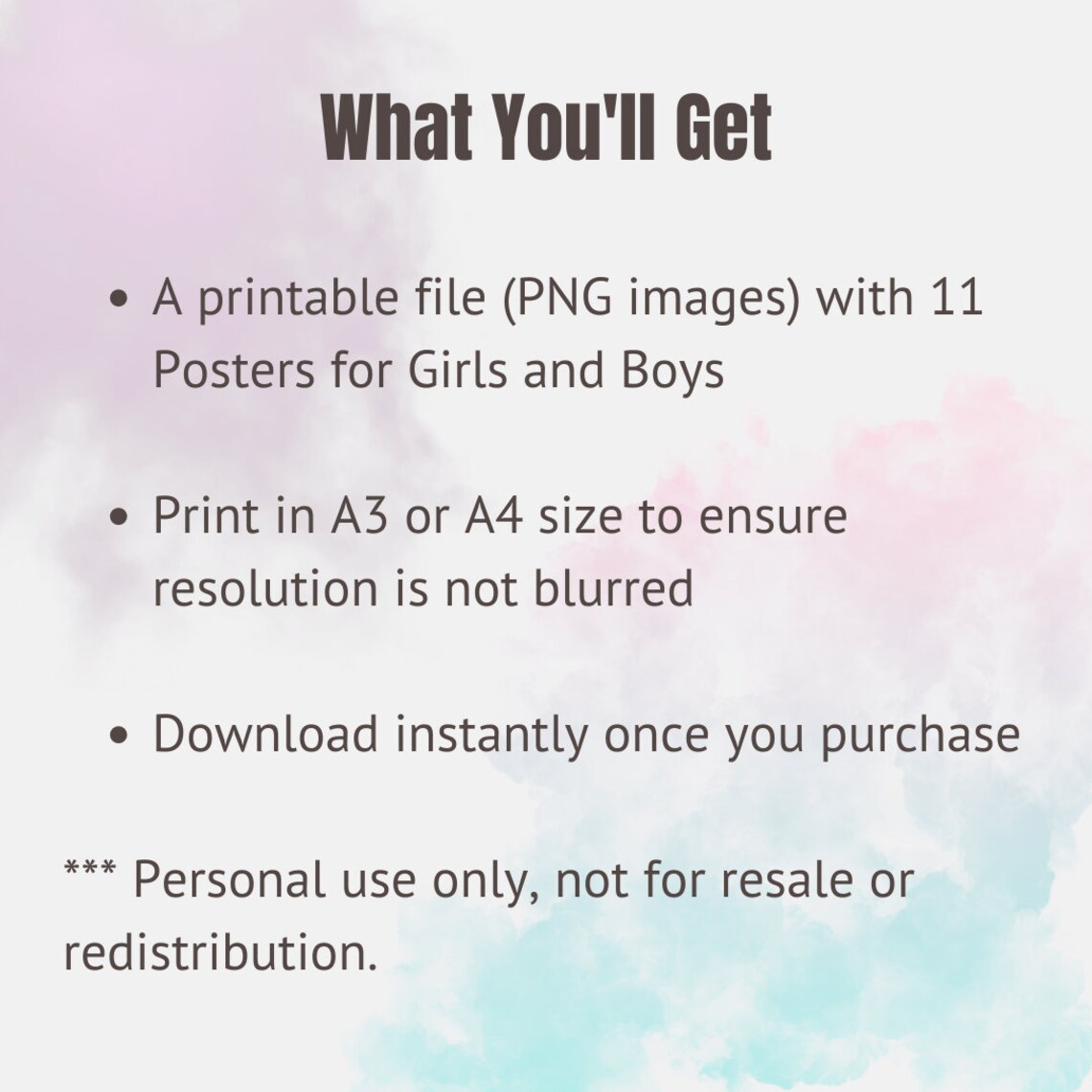 11 Baby Educational Posters, Nursery Decor, Babies, Toddlers, Kids ...
