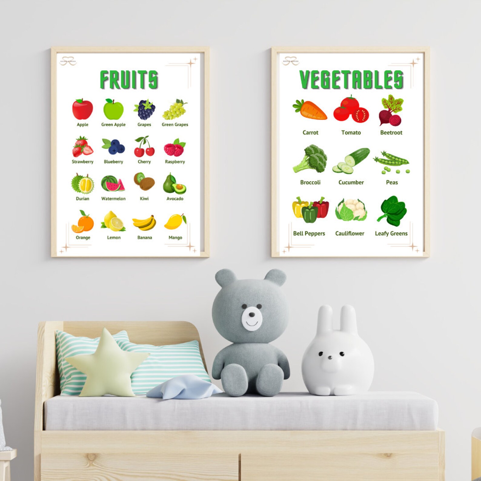 11 Baby Educational Posters, Nursery Decor, Babies, Toddlers, Kids ...