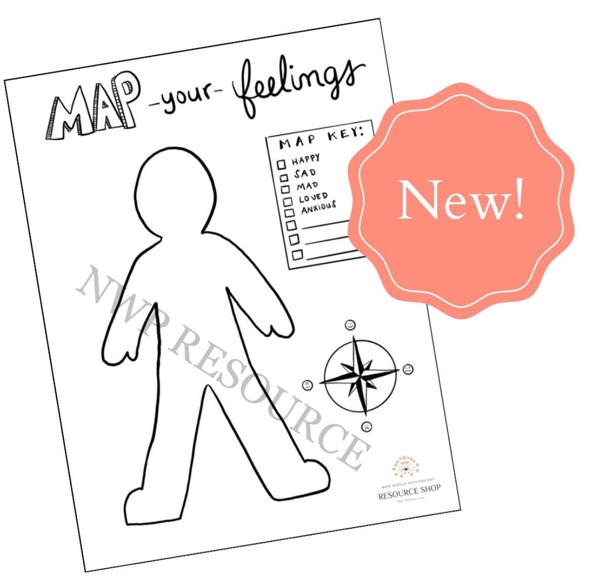 Mindfulness Feelings Map Worksheet for Kids, Teens, and Adults - Etsy