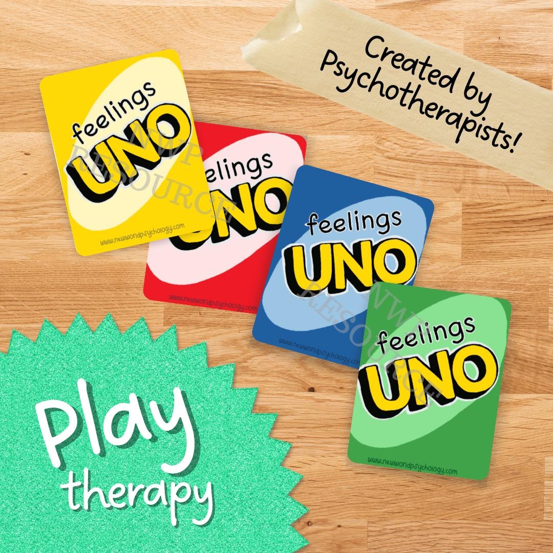 Play Therapy Feelings Uno Cards and Question Set - Etsy