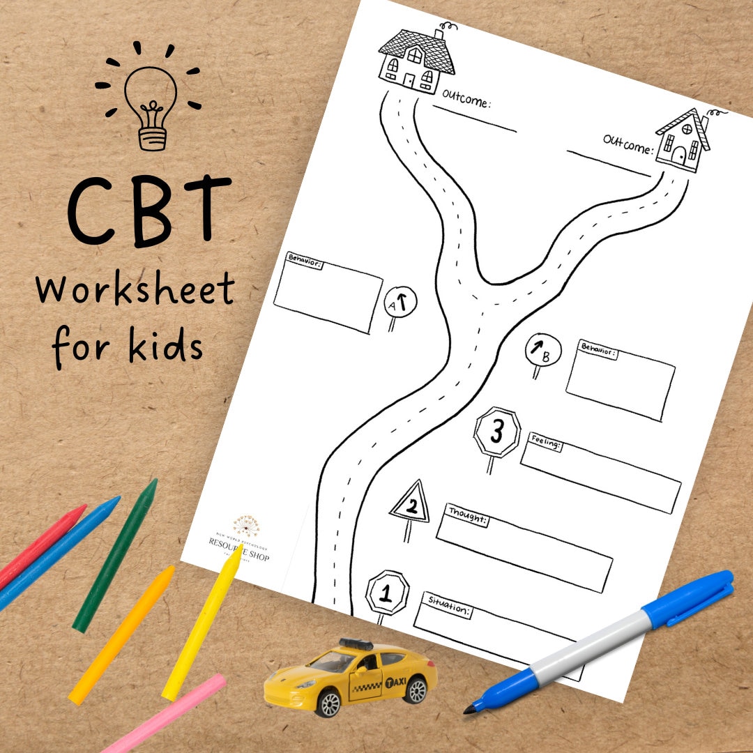 Kids CBT Road Worksheet - Etsy