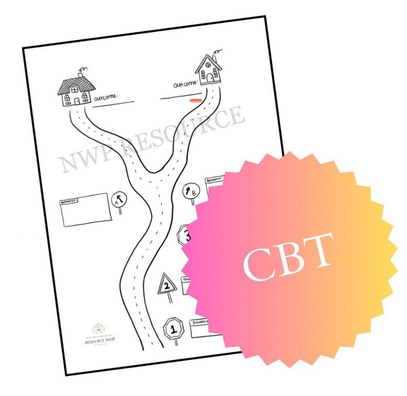Kids CBT Road Worksheet - Etsy