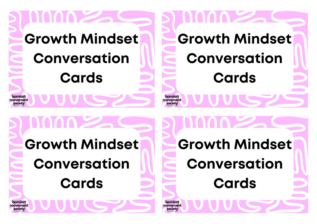 Growth Mindset Conversation Cards for Dancers - Etsy