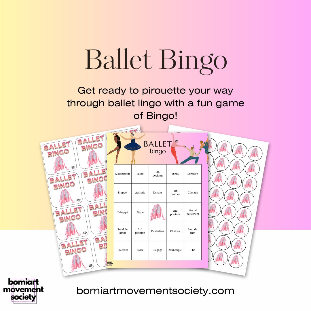 Ballet Bingo Game: Fun Dance Class Activity (printable PDF Download - Etsy