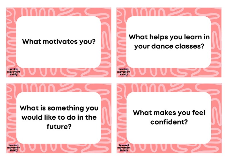 Growth Mindset Conversation Cards for Dancers - Etsy