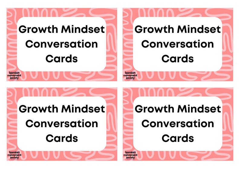 Growth Mindset Conversation Cards for Dancers - Etsy