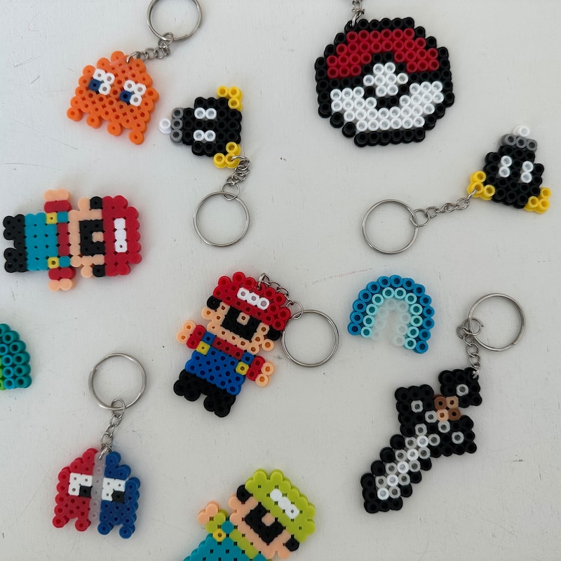 Perler Bead Keychain - Etsy
