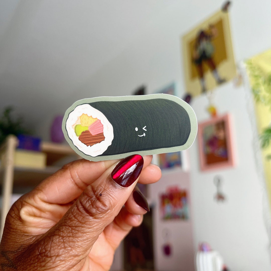 Kimbap Roll Sticker | Cute Korean Food Stickers | K-drama Foods | for ...