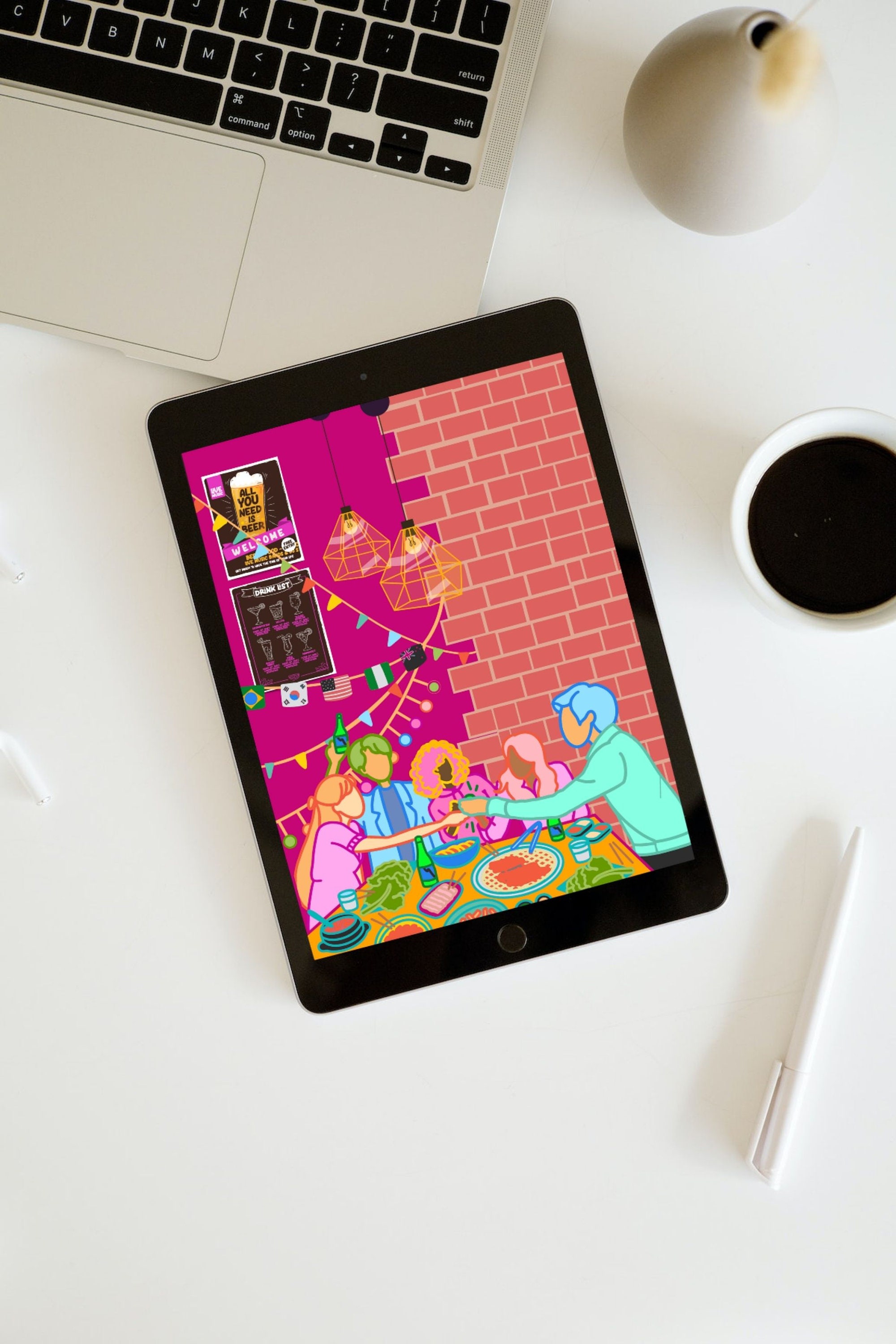 Cute iPad Wallpaper Kawaii Tablet Wallpaper Kdrama & KBBQ - Etsy