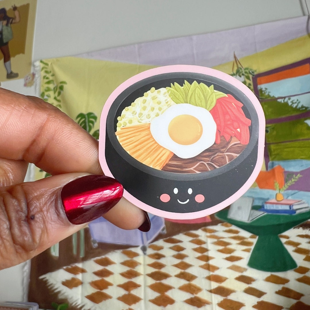 Bibimbap Sticker | Cute Korean Food Stickers | K-drama Inspired Vibes ...