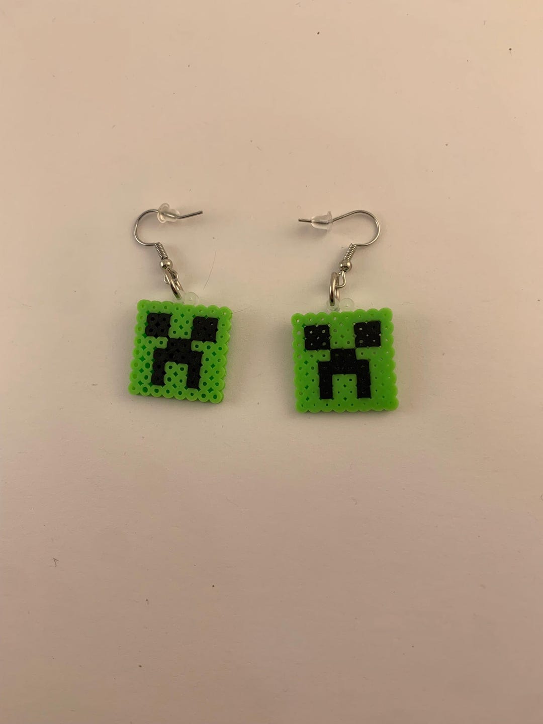 Minecraft Creeper Perler Bead Earrings - Etsy