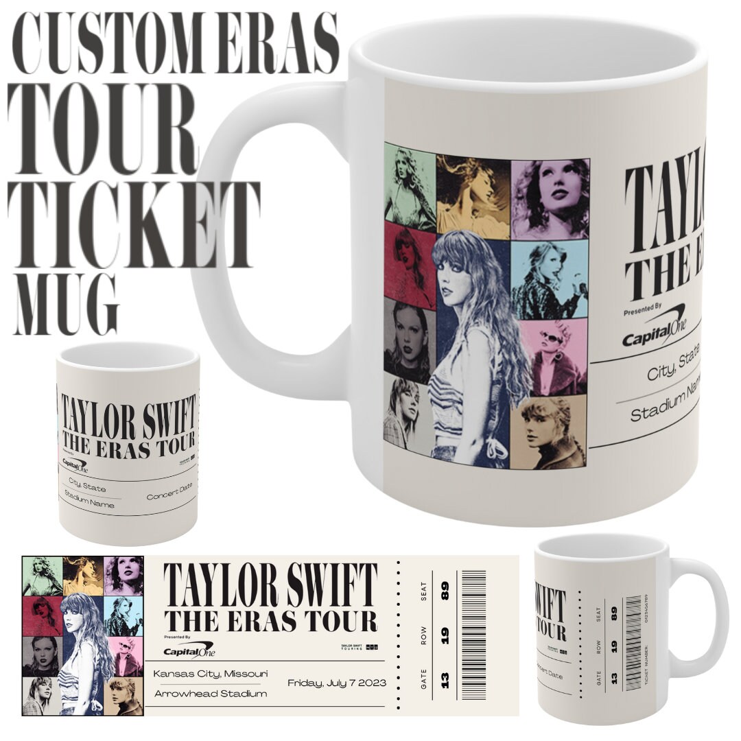 Eras Tour Ticket Coffee Mug Custom Eras Tour Ceramic Mug 11oz 15oz ...