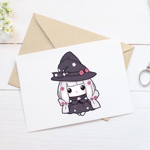 Chibi Witches Halloween Clipart Instant Download, Perfect for Halloween ...