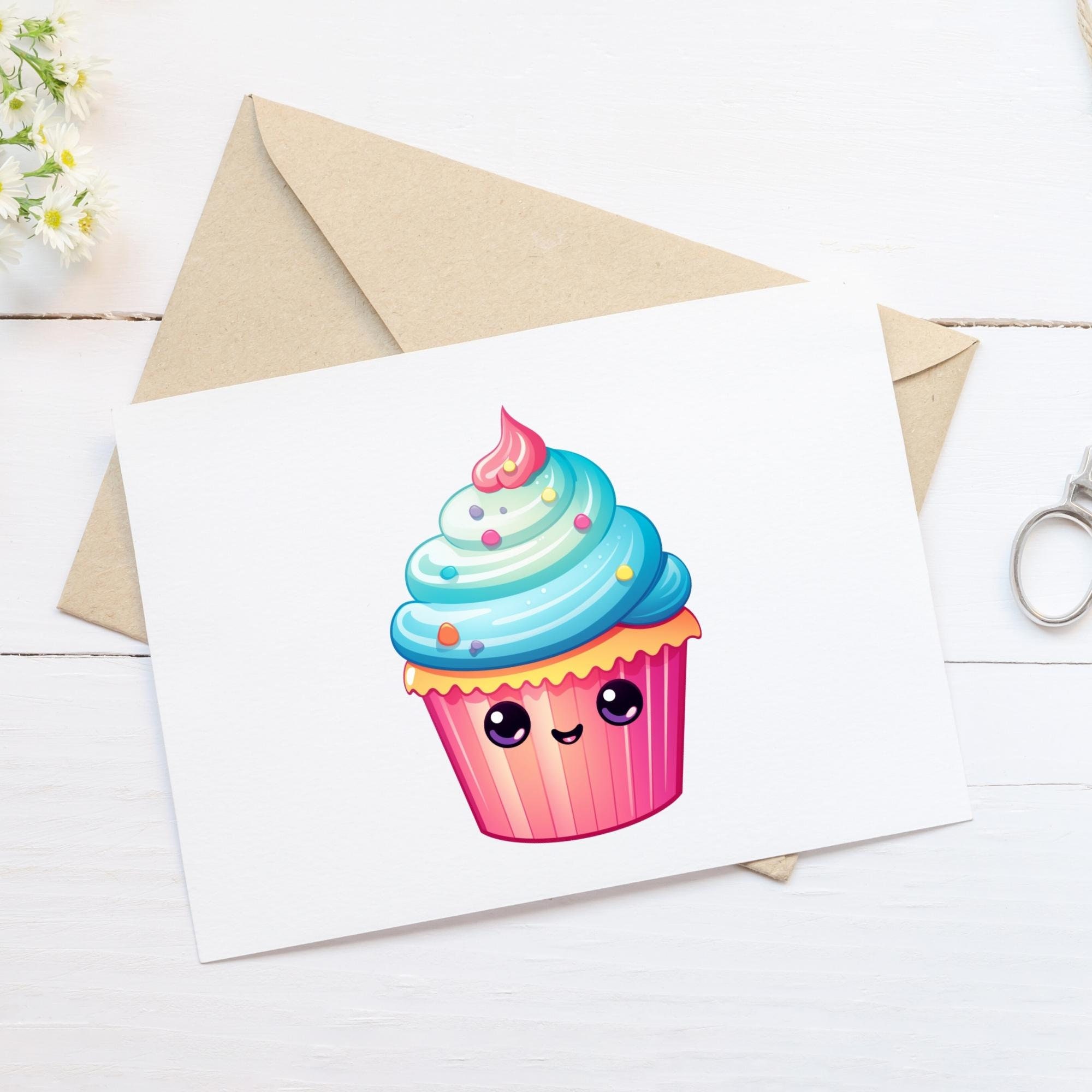 Cute Rainbow Cupcakes Clipart PNG Pack of 10 Transparent Background ...