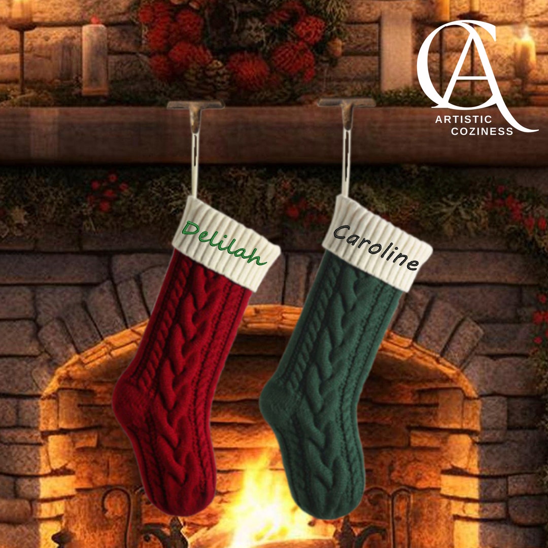 Personalized Embroidery Stockings With Name, Custom Christmas Stockings ...