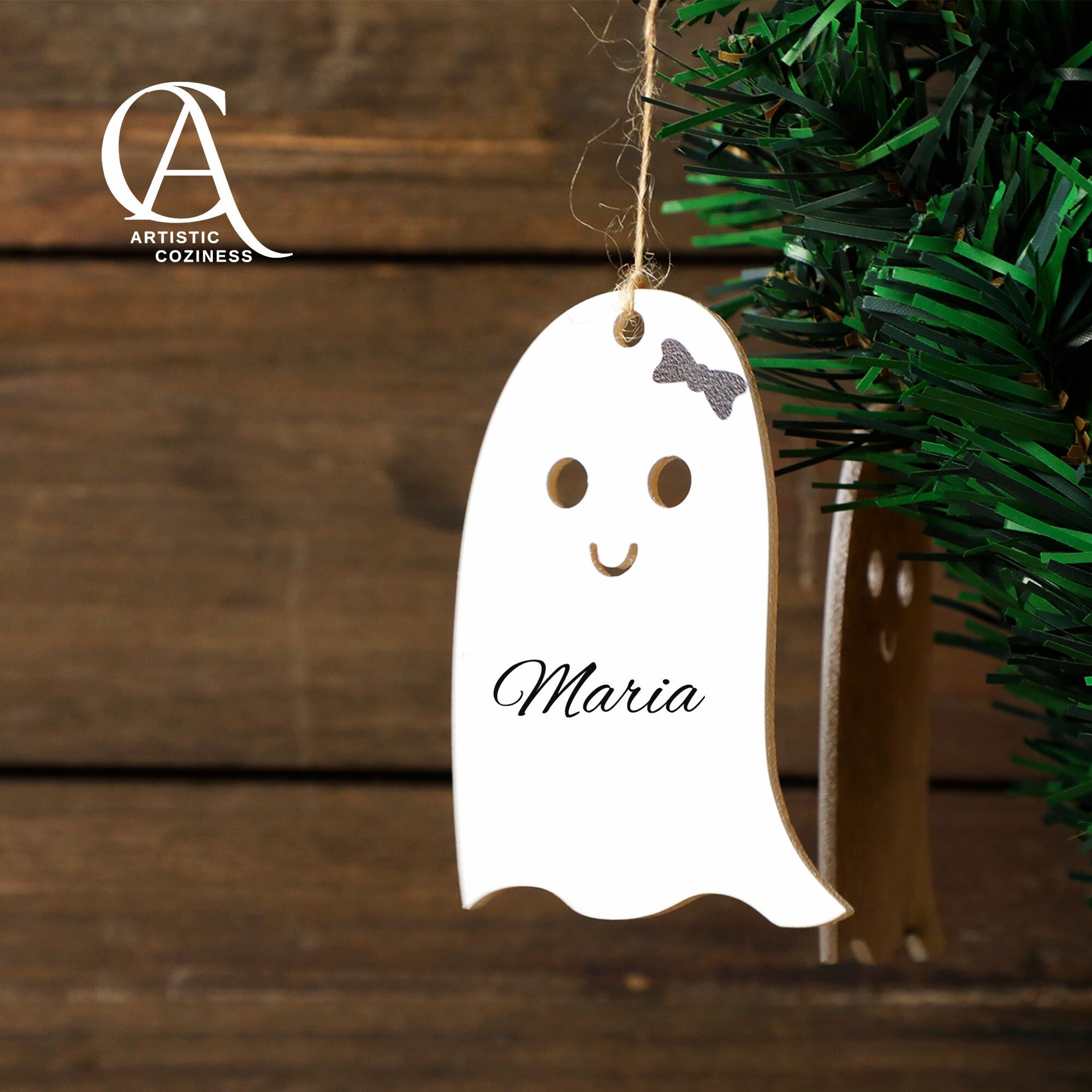 Personalized Halloween Basket Tag Ghost Tag Trick or Treat - Etsy