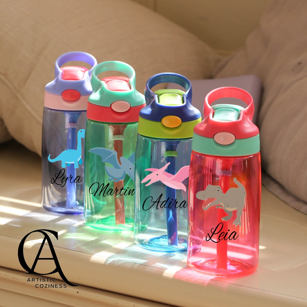 Personalized Kids Water Bottle, Back to School Water Bottle, Dinosaur ...
