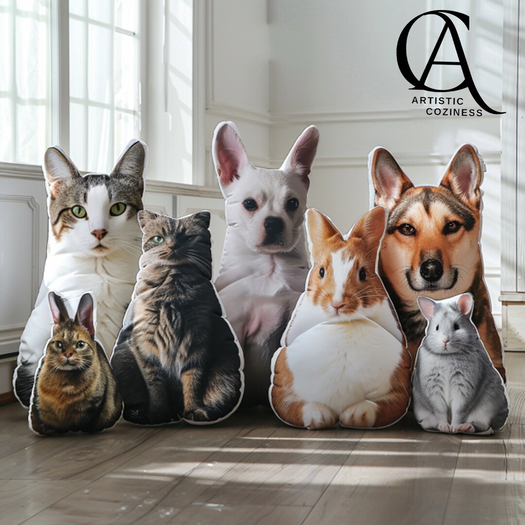 Custom Pet Pillow, Pet Throw Pillow, Dog Pillow, Cat Pillow, 3D Pet ...
