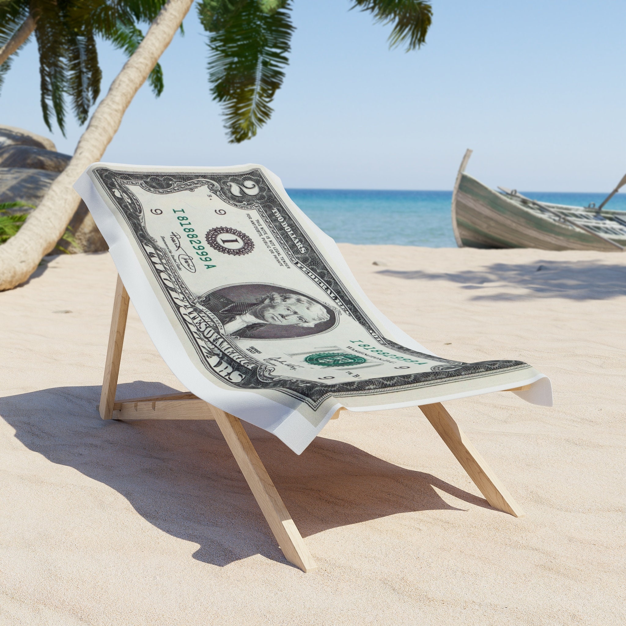 Beach Towel - 2 Dollar Bill - Etsy