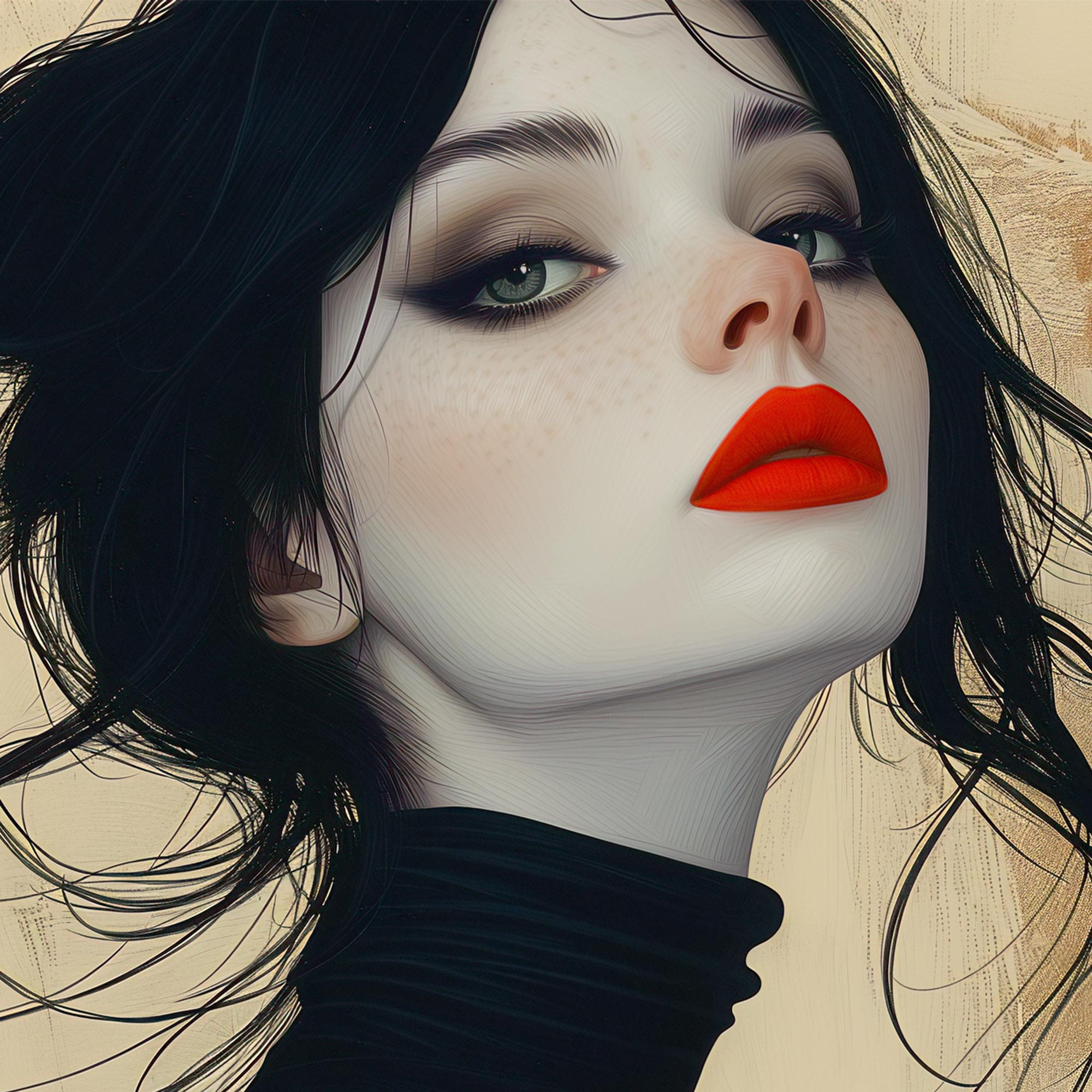 Oh, Hello | Dark Academia Wall Art Print Gothic Wall Decor Femme Fatale ...