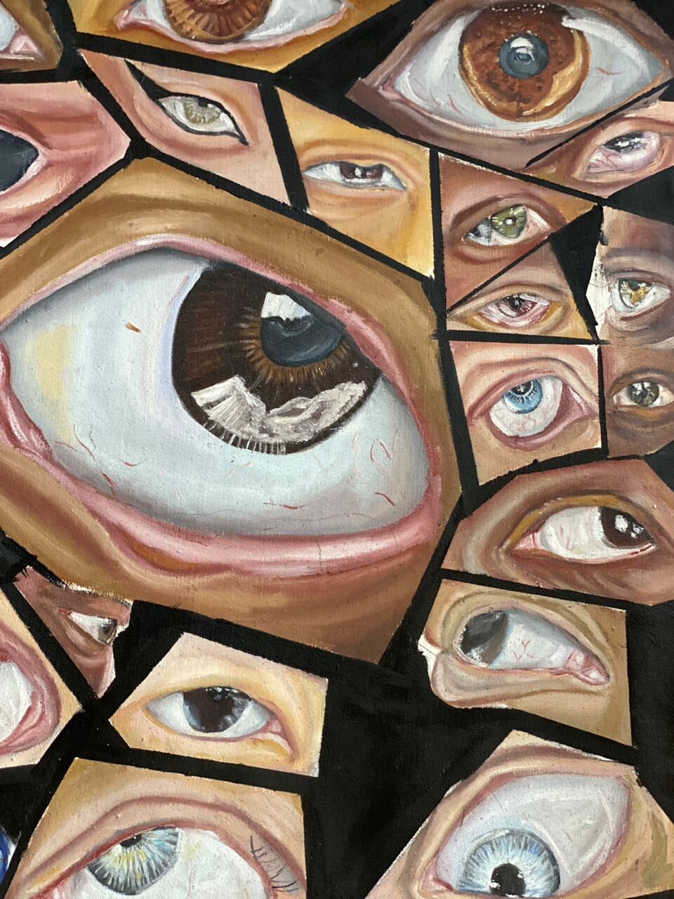 Geometric Eyes of the World - Geometric Painting - Etsy