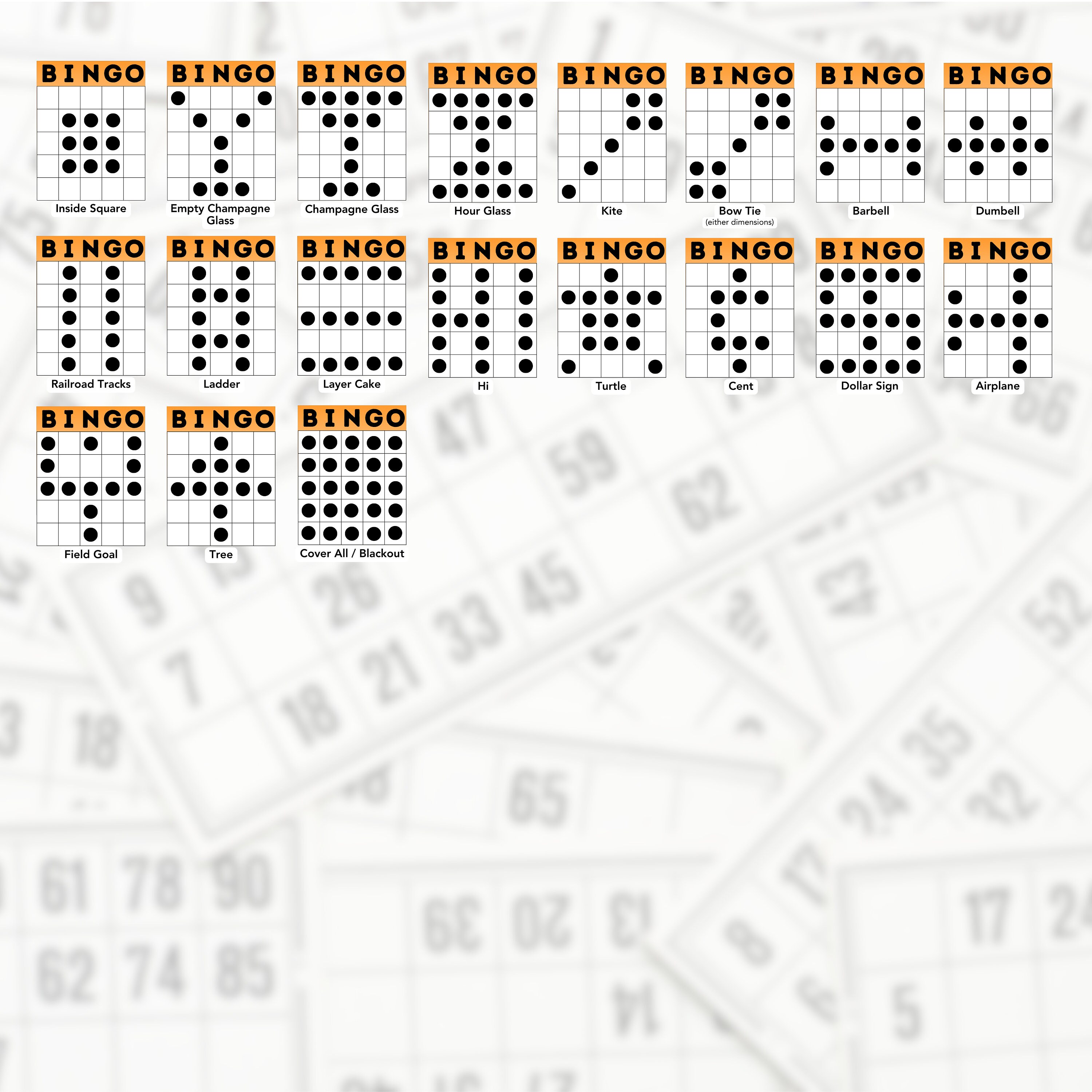 50 Versatile Bingo Pattern Designs for Program Flyers Perfect for ...