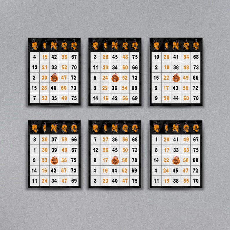 Halloween Bingo Cards (300 Unique Cards) - Spooky Party Game, Perfect ...