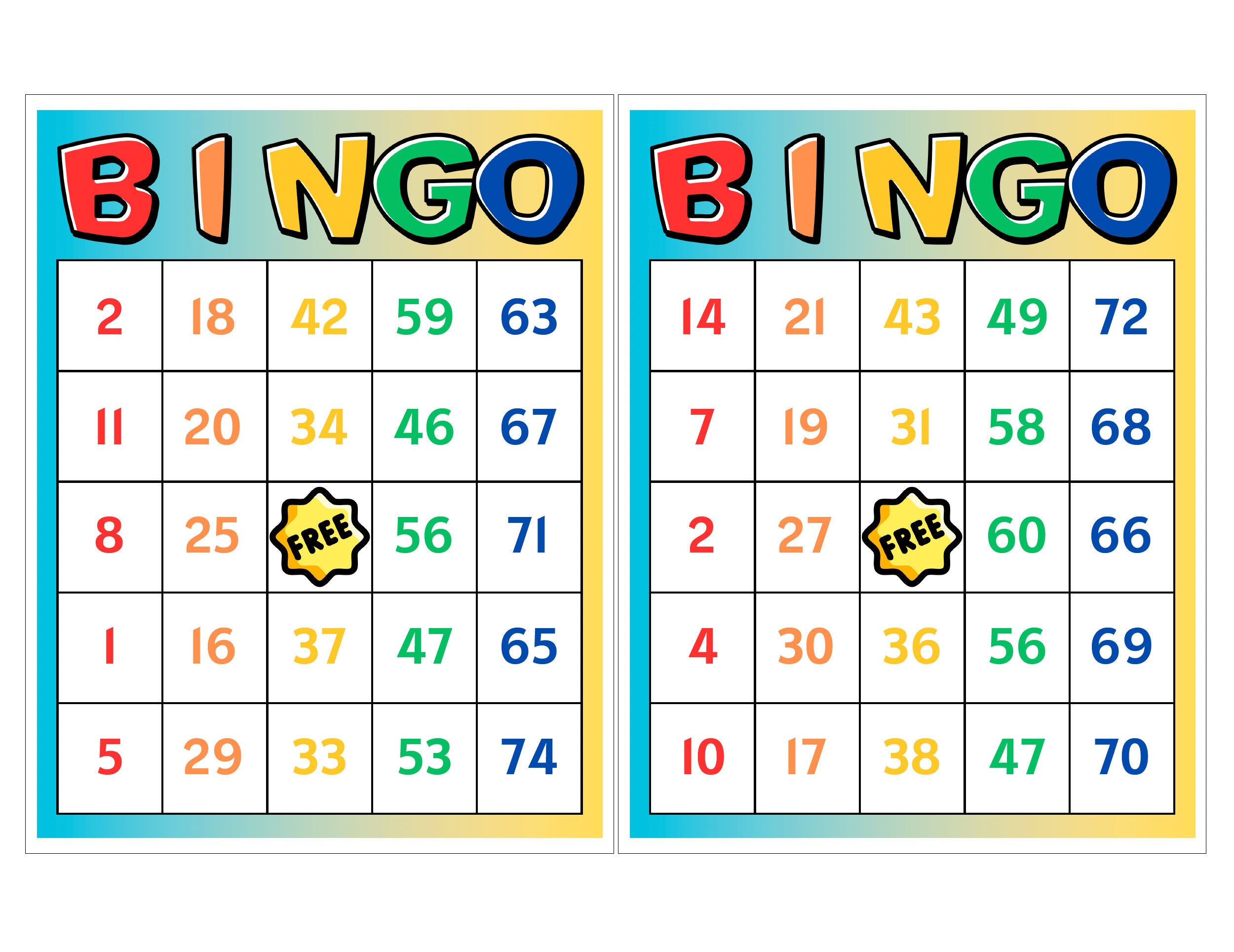 600-pack Rainbow-themed Bingo Cards - Colorful Party Game for All ...