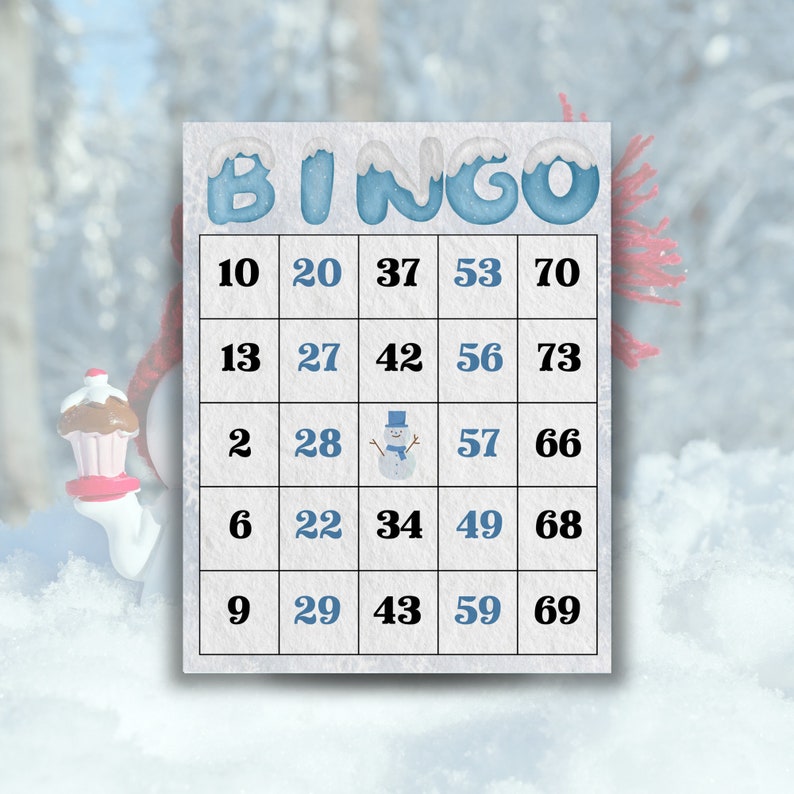 Winter Wonderland Bingo Card Set | 300 Unique Cards | Perfect for ...