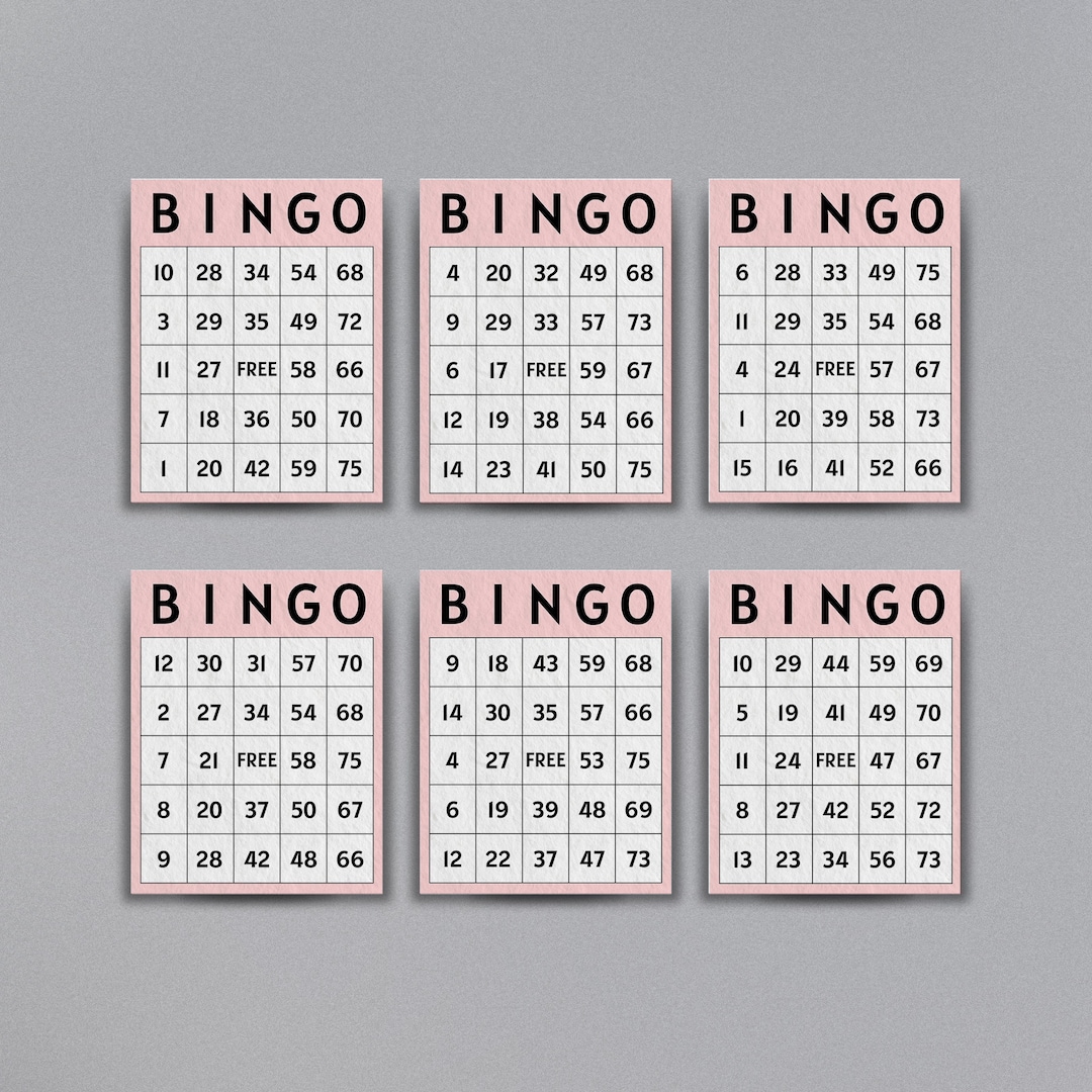 300 Vibrant Red Unique Bingo Cards | Perfect for Party Games & Special ...