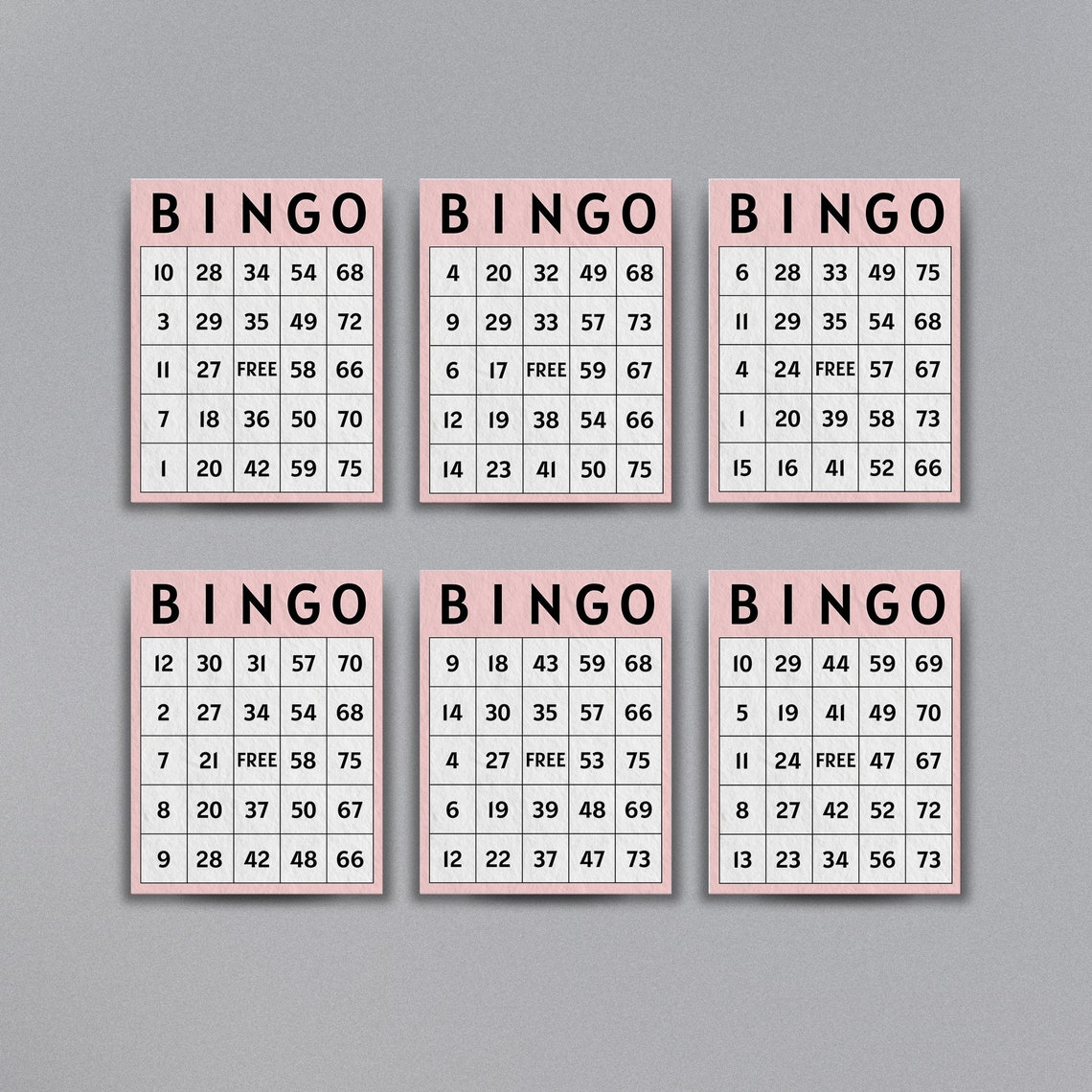 300 Vibrant Red Unique Bingo Cards Perfect for Party Games & Special ...