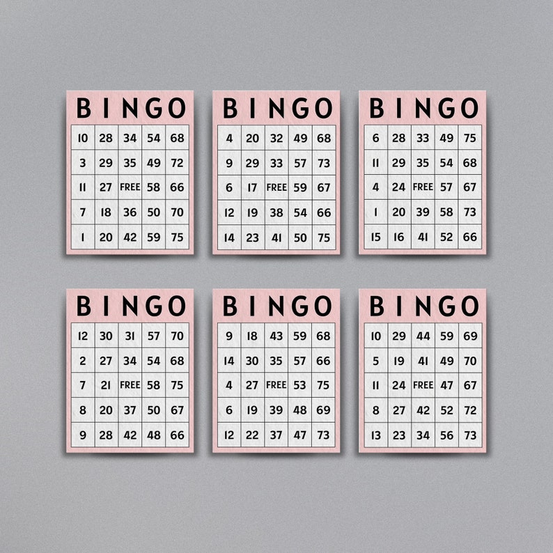 300 Vibrant Red Unique Bingo Cards | Perfect for Party Games & Special ...