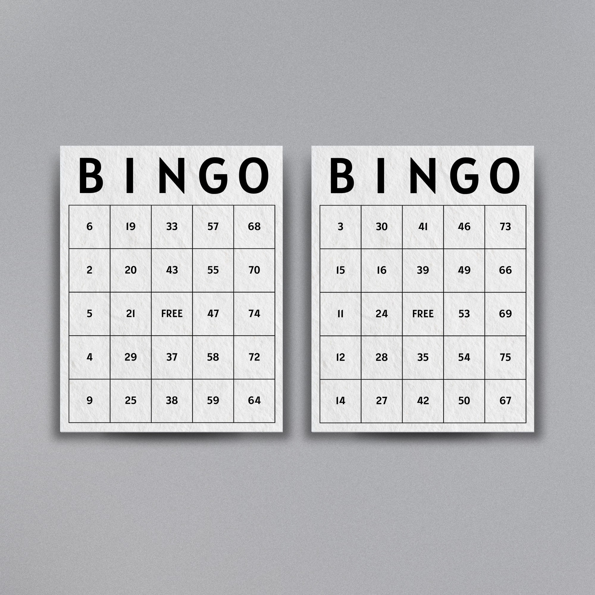 100 Plain White Bingo Cards, Digital Download, Versatile for All Events ...