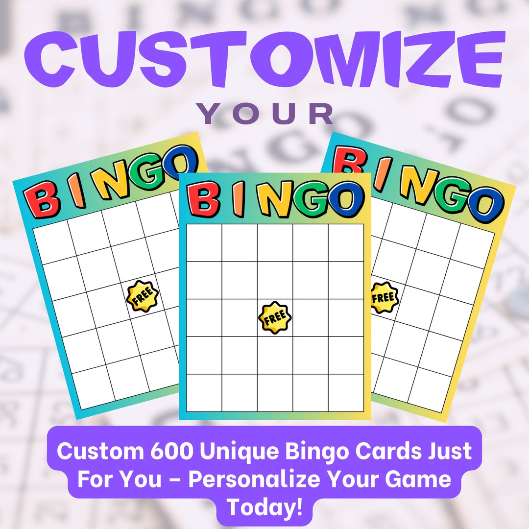 Customizable Bingo Cards (600) - Pre-order, Tailored to Your ...