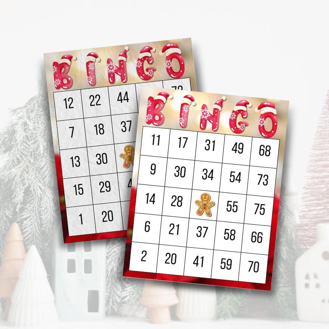 Christmas Hats Bingo Card Set – 600 Unique Red Santa Hat Designs ...
