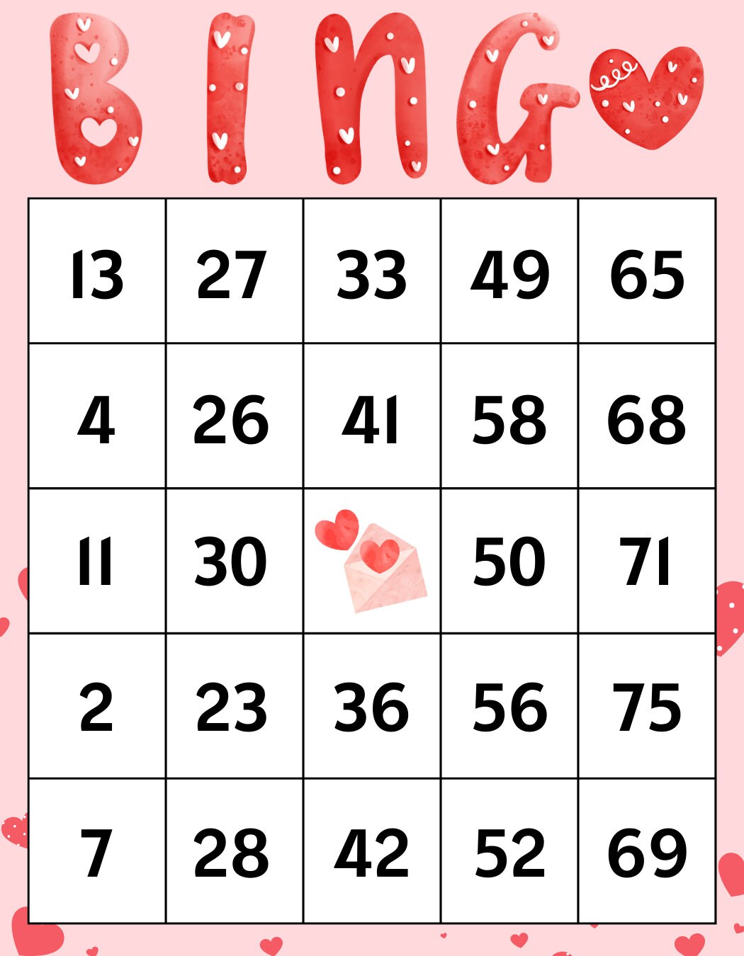 600 Valentine's Love Letter Bingo Cards - Romantic Themed Game - Ideal ...