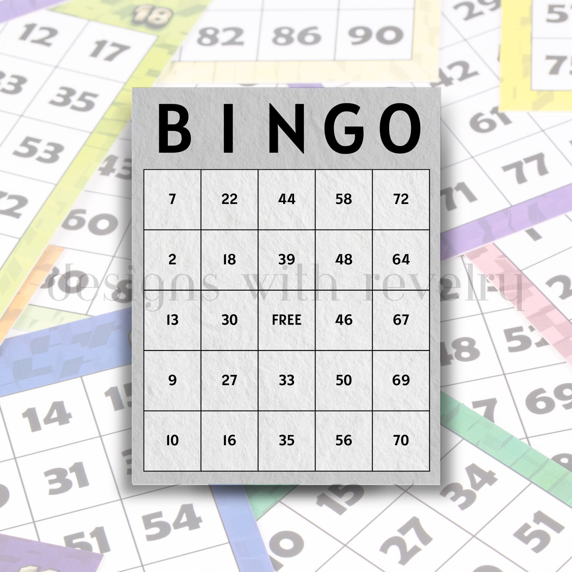 100 Simple Gray Bingo Cards - Neutral, 1/2/4/6 Cards per Page, Ideal ...
