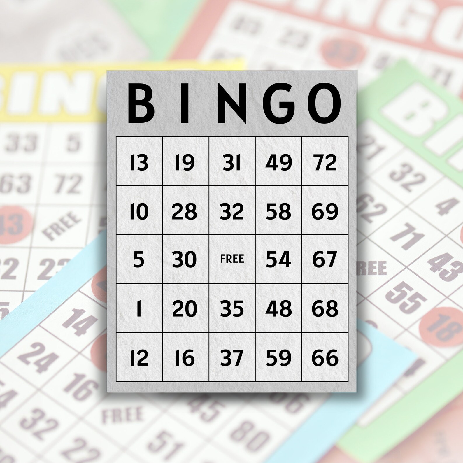 300 Simple Bingo Cards, Party Games (digital Download) - Etsy