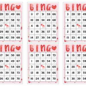 600 Valentine's Love Letter Bingo Cards - Romantic Themed Game - Ideal ...