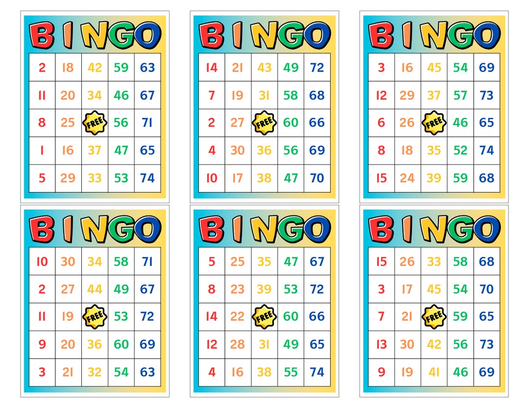 600-pack Rainbow-themed Bingo Cards - Colorful Party Game for All ...