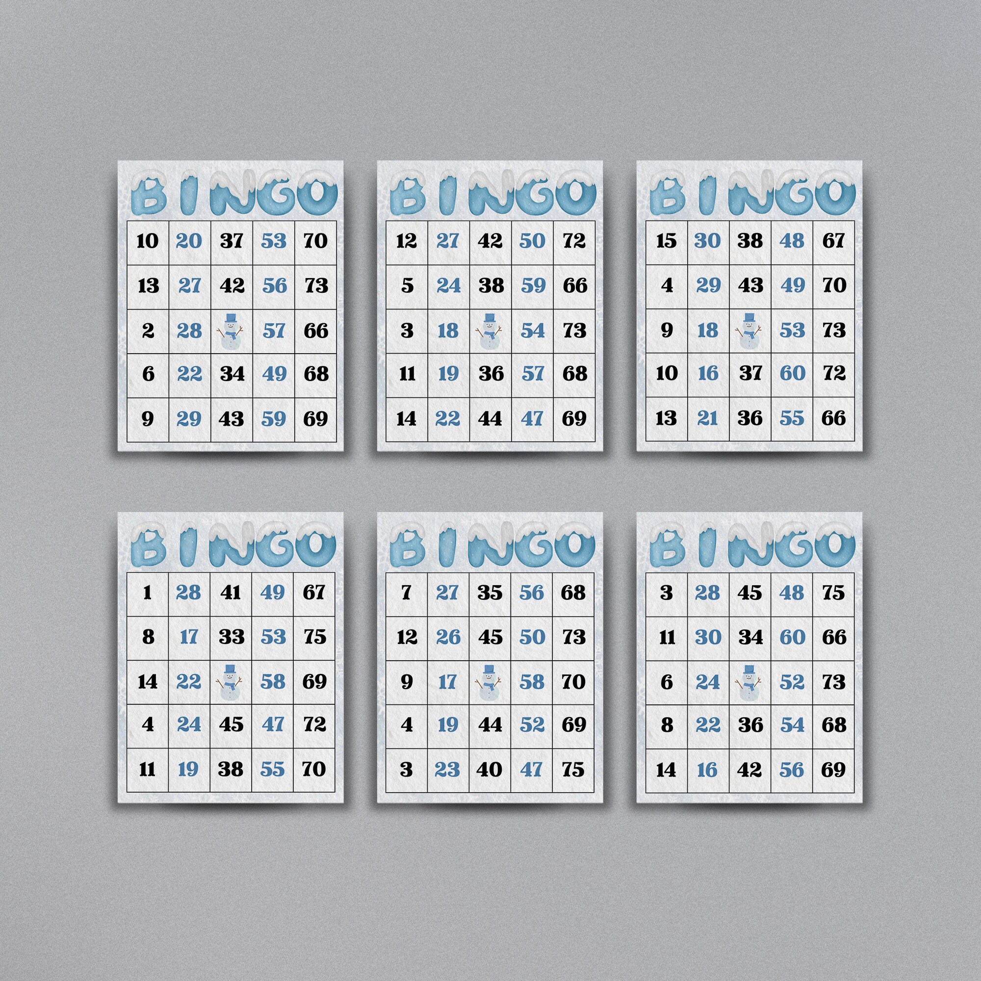 Winter Wonderland Bingo Card Set | 300 Unique Cards | Perfect for ...