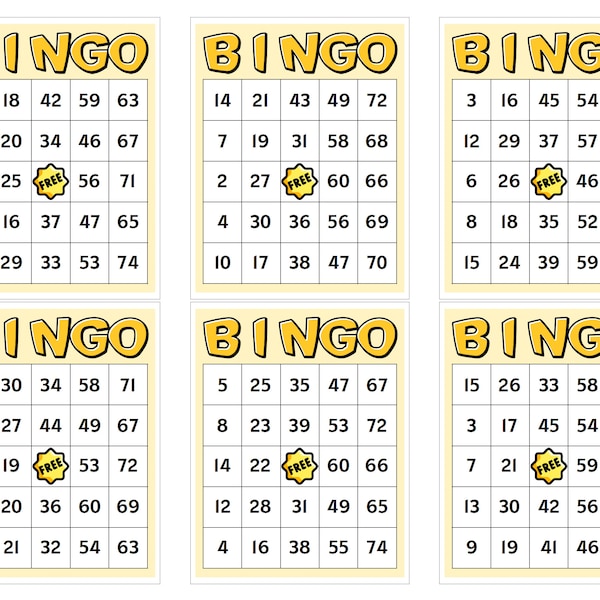 Bingo Set - Etsy